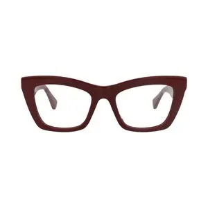 Bottega Veneta Cat Eye-frame Recycled Acetate Optical Frames 'burgundy/transparent - Red
