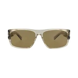 Saint Laurent Square-frame Recycled Acetate Sunglasses 'beige/brown - Tan