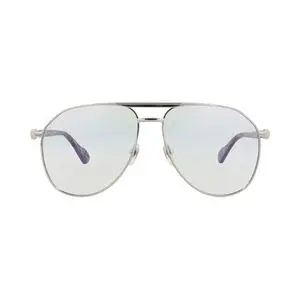 Gucci Aviator-frame Metal Sunglasses /transparent - Silver
