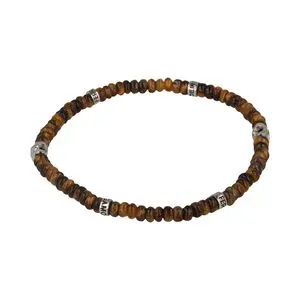 FERRAGAMO Medium Tiger Eye Beadstone Bracelet - Multicolor