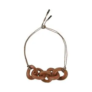 FERRAGAMO Sella Leather Choker Necklace
