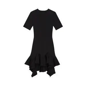 Givenchy Ruffle Midi Dress - Black