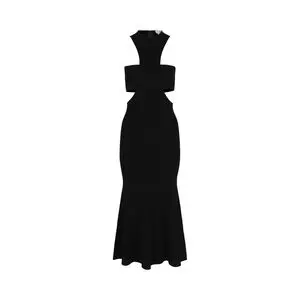 Alexander McQueen Slashed Harness Midi Dress