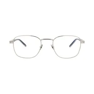 Saint Laurent Square-frame Metal Optical Frames /crystal/transparent - Silver
