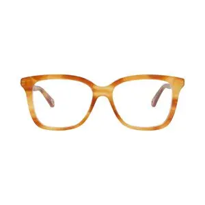 Chloé Square-frame Bio Acetate Optical Frames 'havana/transparent - Brown