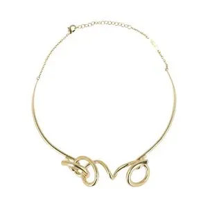 FERRAGAMO Sculptural Semi-rigid Collar - Gold