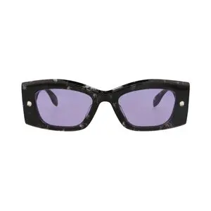 Alexander McQueen Square-frame Recycled Acetate Sunglasses 'havana/violet - Brown