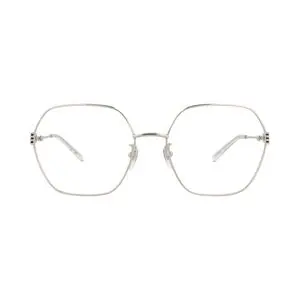 Gucci Square-frame Metal Optical Frames /transparent - Silver