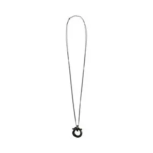 FERRAGAMO Gancini Crystal-embellished Pendant Necklace - Silver