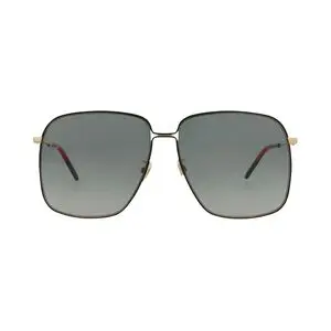 Gucci Square-frame Metal Sunglasses /grey - Gold