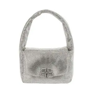 Balenciaga Small Monaco Sling Bag In Strass 'smoke Strass