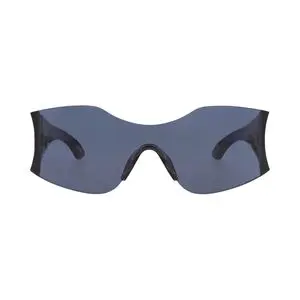 Balenciaga Shield-frame Nylon Sunglasses - Blue