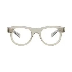 Saint Laurent Round-frame Recycled Acetate Optical Frames 'beige/transparent - Tan