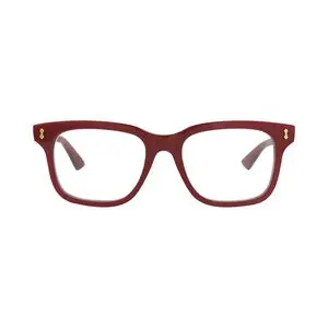 Gucci Square-frame Recycled Acetate Optical Frames 'burgundy/transparent - Red