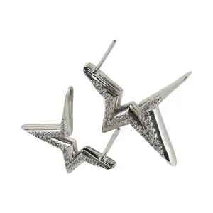 FERRAGAMO Crystal-embellished Asymmetrical Star Earrings