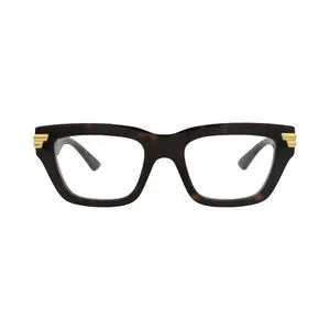 Bottega Veneta Square-frame Acetate Optical Frames 'havana/transparent - Brown