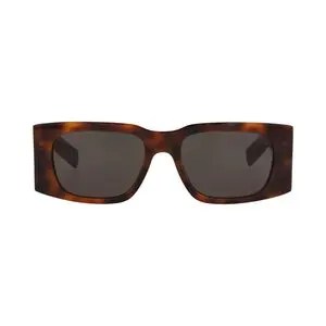 Saint Laurent Square-frame Recycled Acetate Sunglasses 'havana/black - Brown