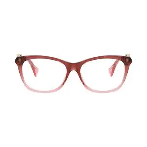 Gucci Square-frame Acetate Optical Frames 'burgundy/transparent - Red