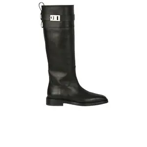 FERRAGAMO Wmns Bugo Knee-high Boot - Black