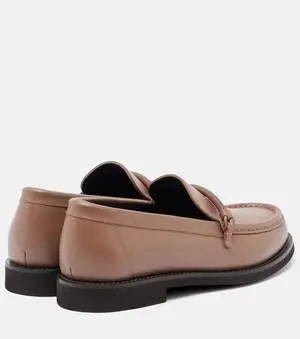 Brunello Cucinelli Monili Leather Loafers