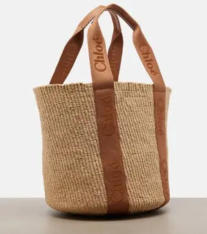 Chloé Woody Large Raffia Basket Bag