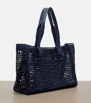 Chloé Raffia East-west Tote Bag - Blue