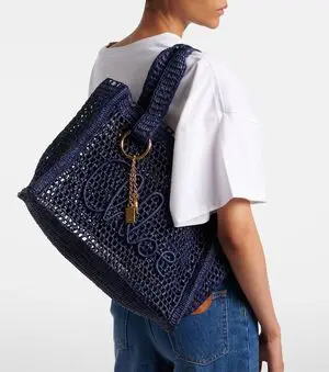 Chloé Raffia East-west Tote Bag - Blue