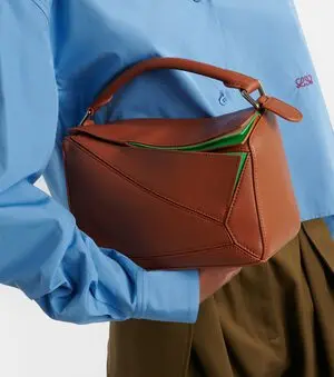 Loewe Puzzle Small Layered Top-handle Bag - Brown