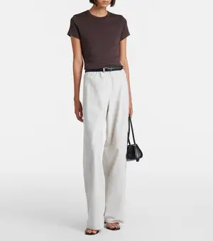 Vince 90s Shrunken Cotton-blend T-shirt