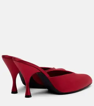 HERBERT LEVINE Satin Pointed Toe Mules