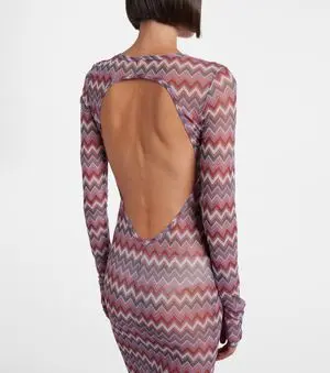 BANANHOT Renne Chevron Print Maxi Dress