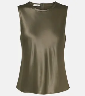 Vince Satin Sleeveless Top