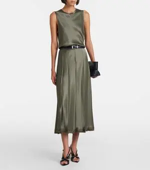 Vince Satin Sleeveless Top