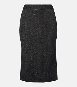 Alexander McQueen Pinstripe Pencil Skirt