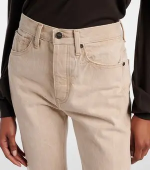 Khaite Finley Cropped Straight Jeans In Dumas