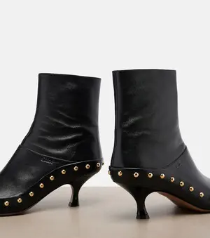 Chloé Junie Studded Leather Ankle Boots