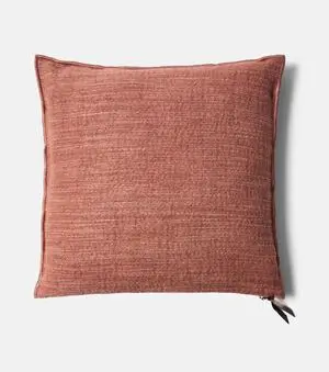 MAISON DE VACANCES Linen, Jute, And Cotton-blend Cushion - Brown