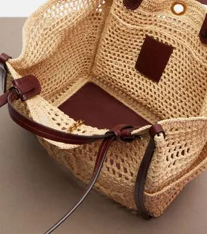Chloé Iconic Small Raffia Tote Bag - Beige