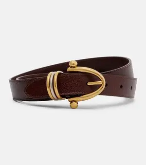Chloé Leather Belt - Burgundy