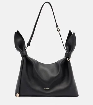 Loewe Medium Leather Shoulder Bag - Black