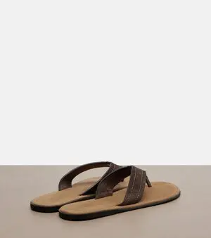 THE ROW Suede Thong Sandals