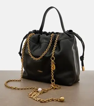 Chloé Small Leather Shoulder Bag - Black