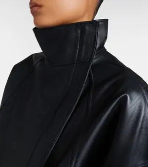 Vince Leather Bomber Jacket