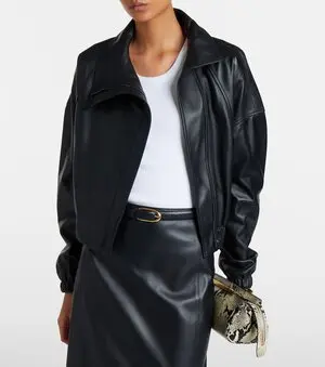 Vince Leather Bomber Jacket