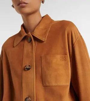 Loewe Suede Jacket - Brown