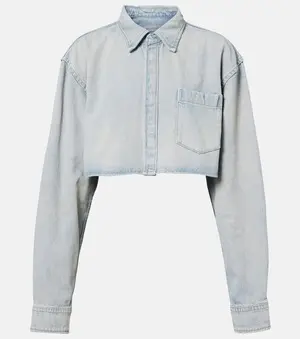 Balenciaga Cropped Denim Shirt