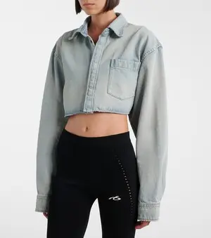 Balenciaga Cropped Denim Shirt