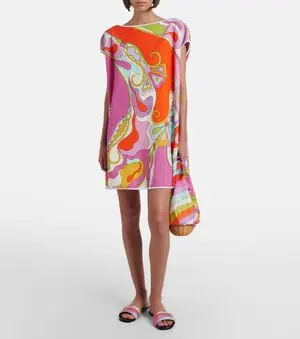 Emilio Pucci Orchidee Cotton-blend Terry Minidress
