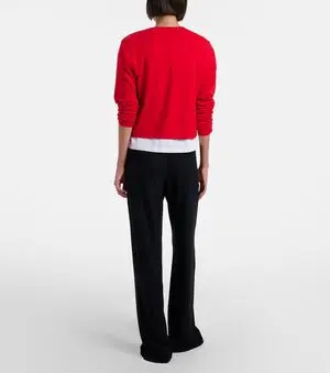 LESET Lauren Jersey Wide-leg Pants - Black