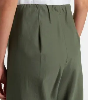 Vince Colette Cotton Twill Wide-leg Pants - Green